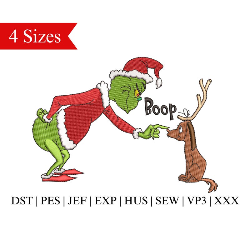 Grinch Embroidery Design - Etsy