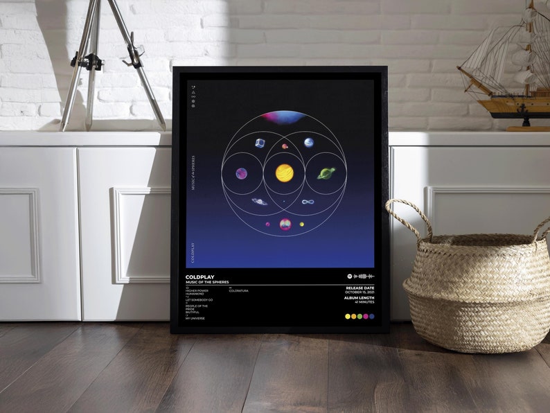 Coldplay Poster Music of the Spheres Album Cover Unframed Music Album ...