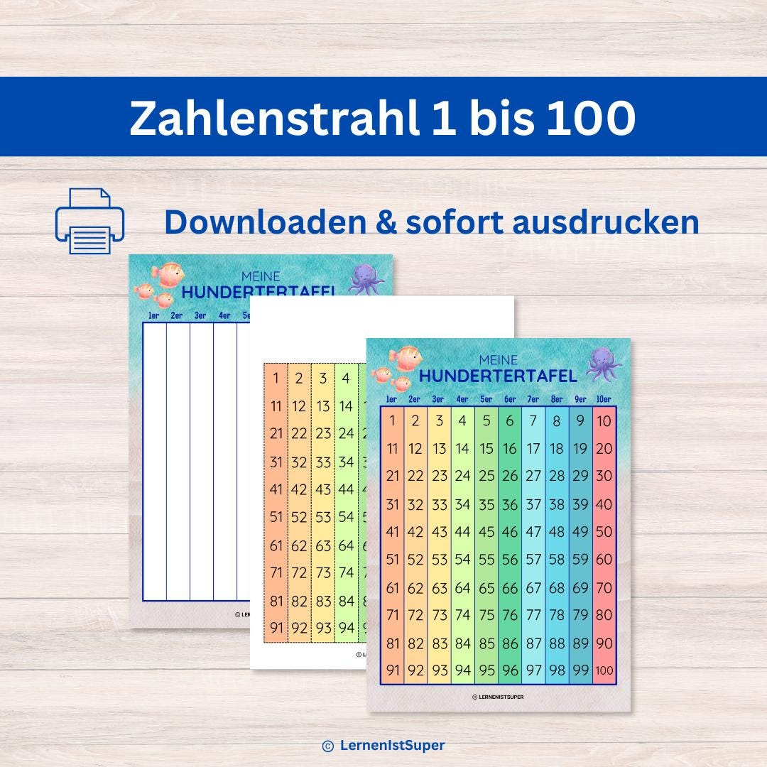 Hundreds Chart Number Line, Number Line 0 100, Number Line in Steps of ...