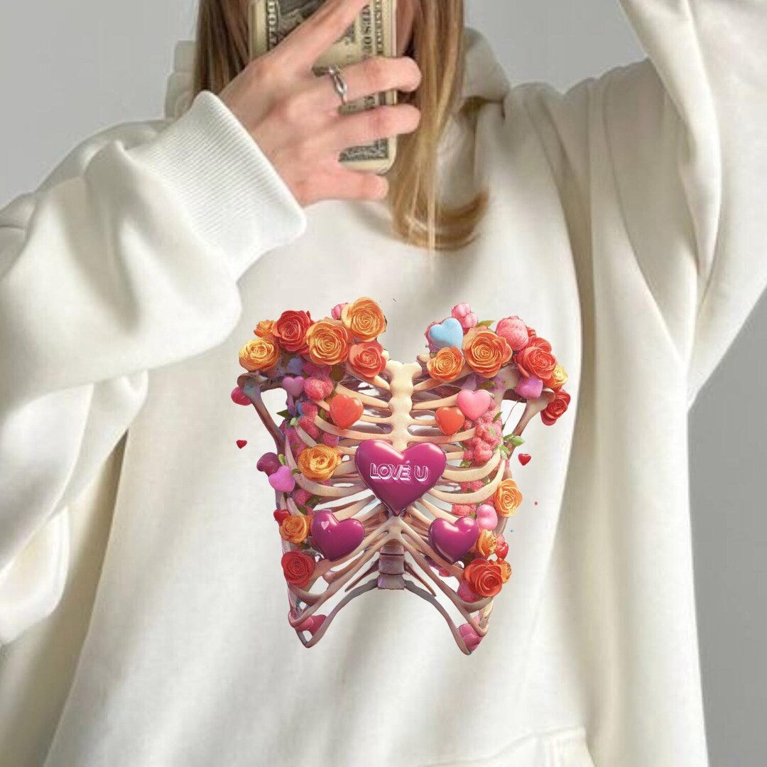 Valentine's Day Skull Sublimation PNG Design Skeleton Cupid Love Heart ...