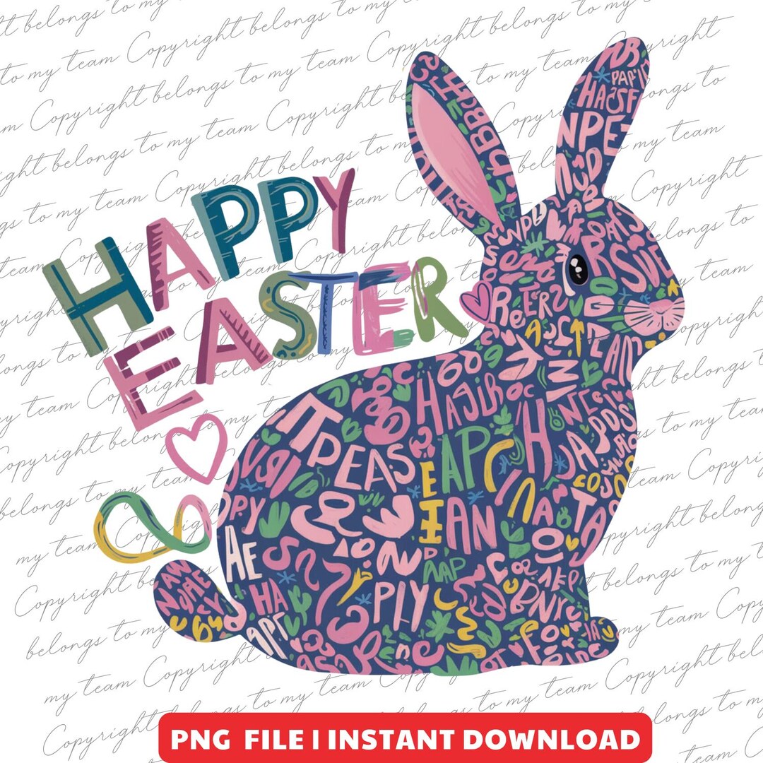 Happy Easter Glitter PNG Easter Bunny Shirt Design Retro Leopard ...