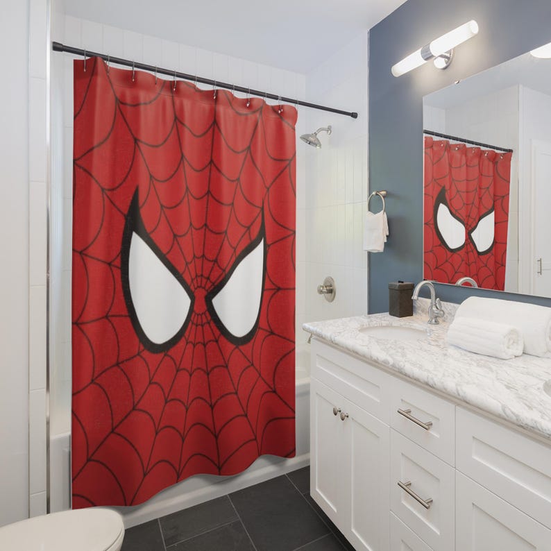 Spider-man Shower Curtains - Etsy
