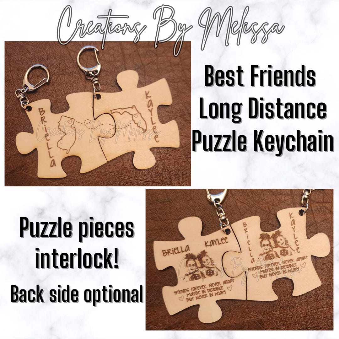 Interlocking Puzzle Piece Keychain, Perfect for Best Friends and ...