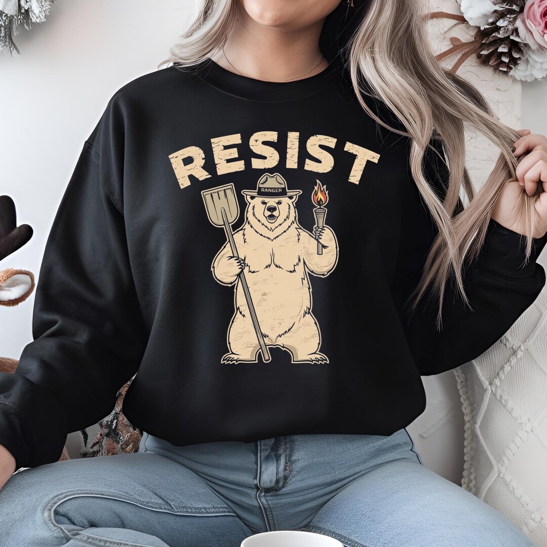 Vintage Smokey the Resist Beart-shirt PNG, Protect Our National Parks ...