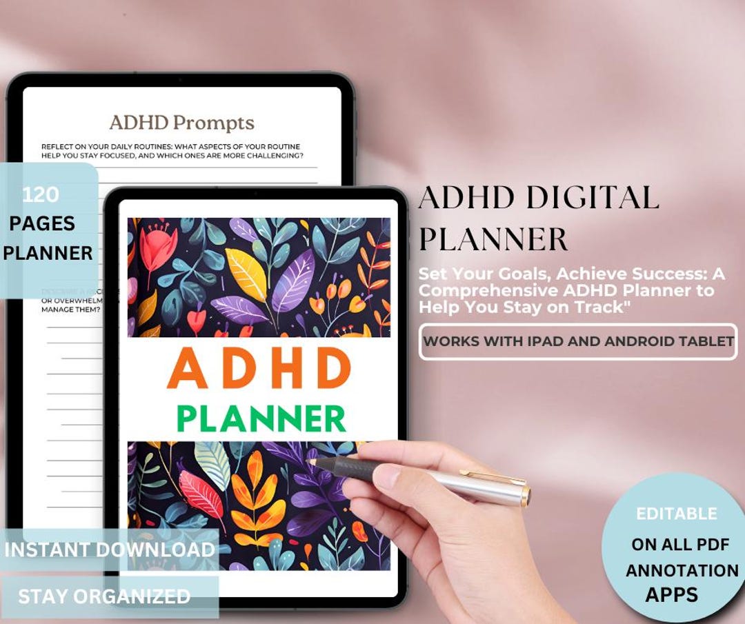 Ultimate ADHD Planner Set | Printable Daily, Weekly & Monthly ...