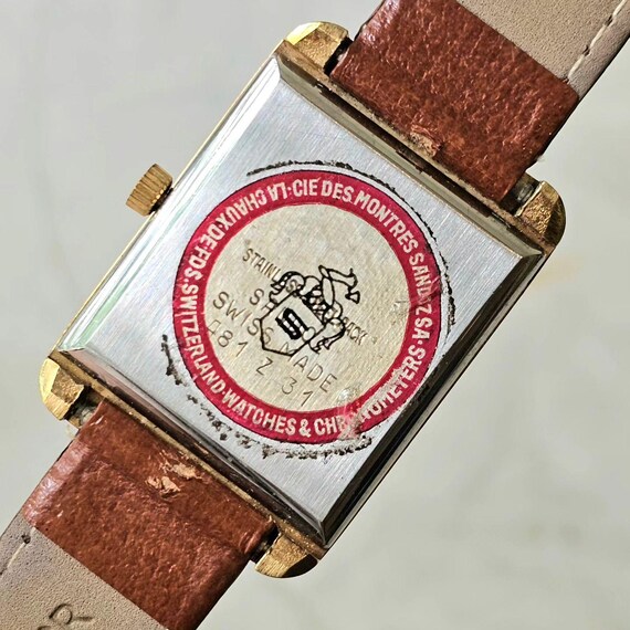 Vintage Sandoz Step Tank Watch Swiss Made - Gem