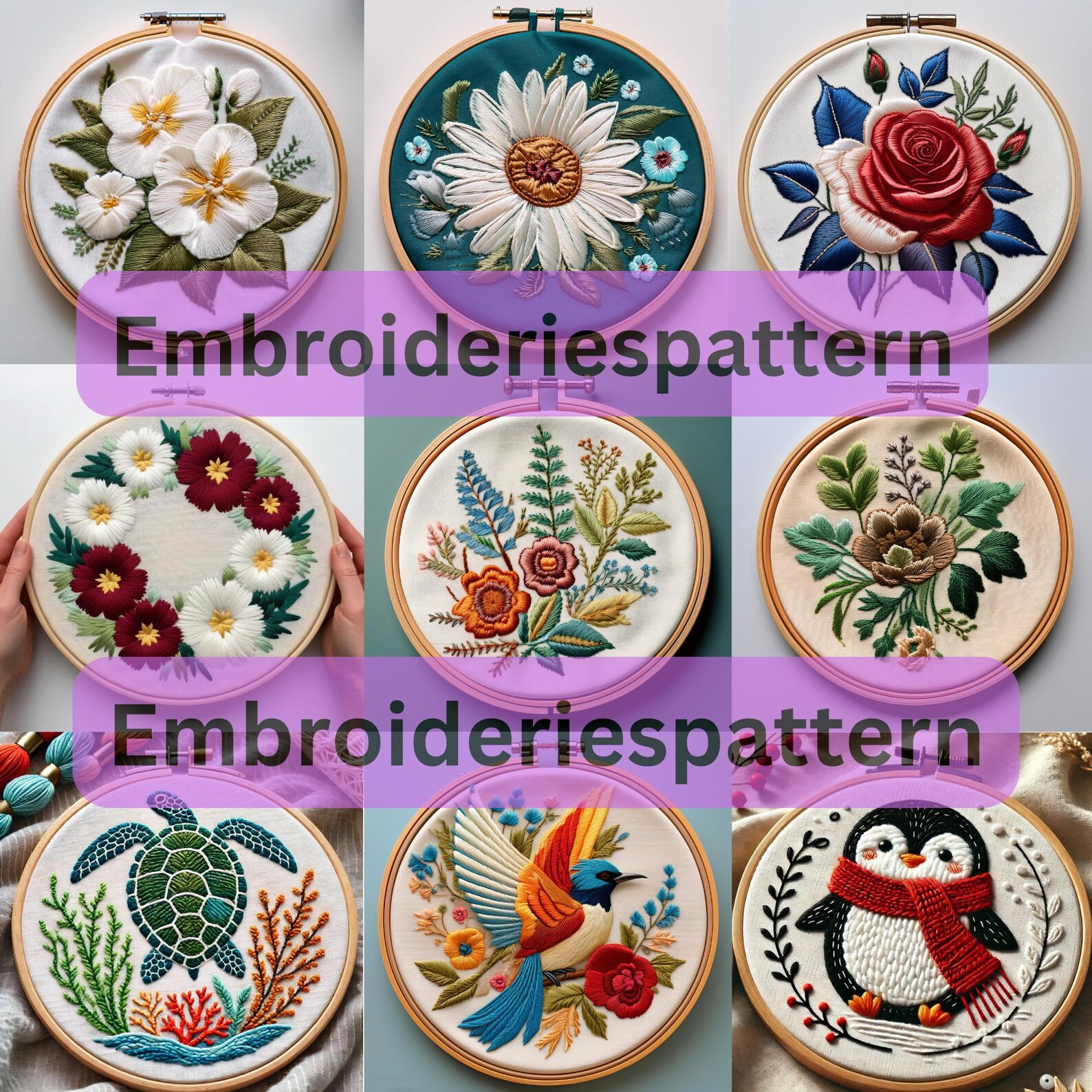 Turtle Pond Hand Embroidery Pattern PDF, Cute Turtle Pond Needlepoint ...