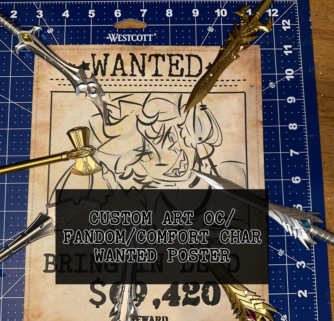 CUSTOM Waterproof Drawn WANTED Poster,free Sword/weapon Pen- Dnd ...