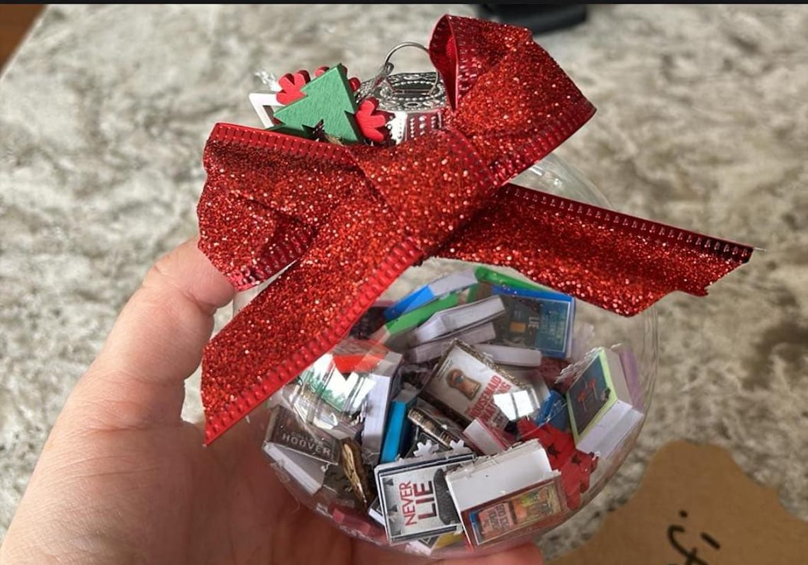 Mini Book Christmas Ornament - Etsy