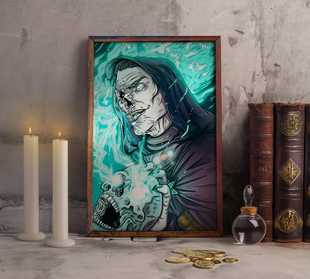 Necromancer Poster for Print, Fantasy Poster, Necromancer Poster ...