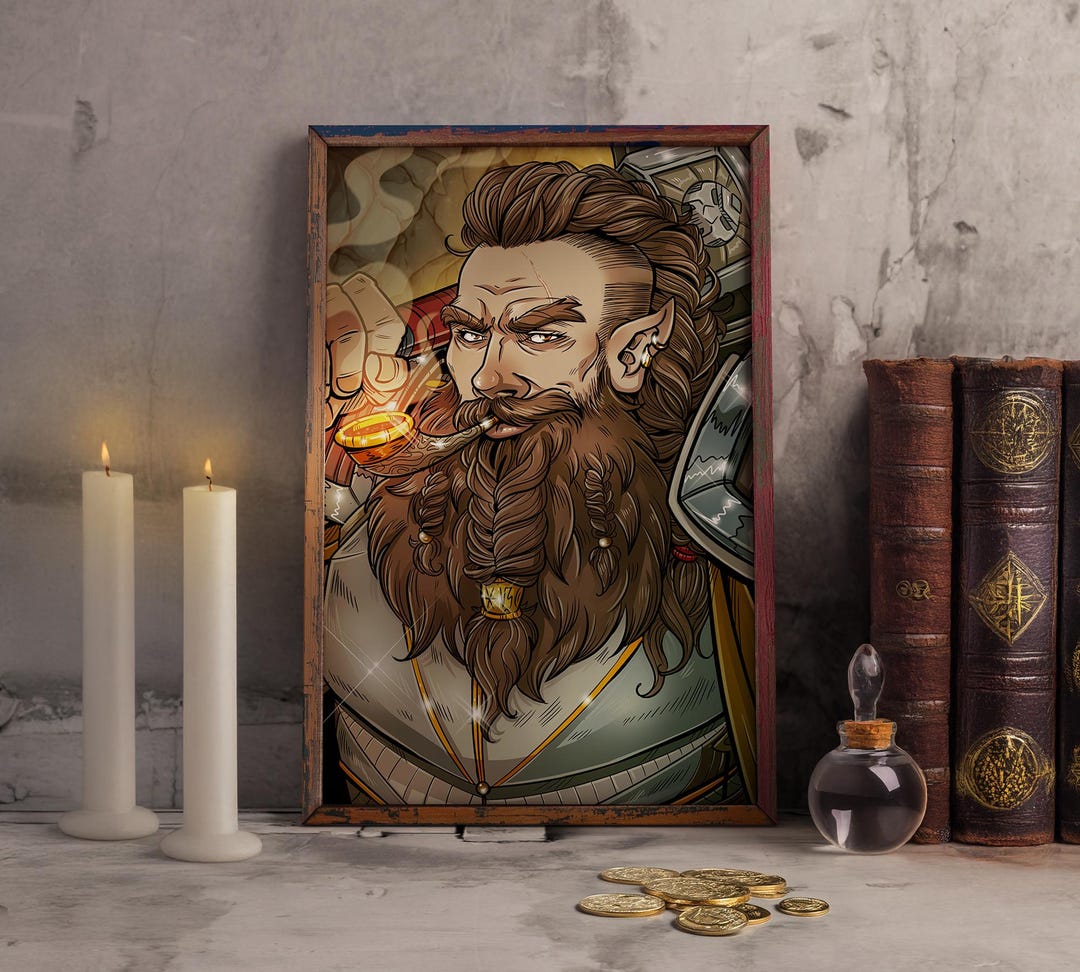 Dwarf Poster for Print, Fantasy Poster, Dwarf Poster, Dwarf Prints ...