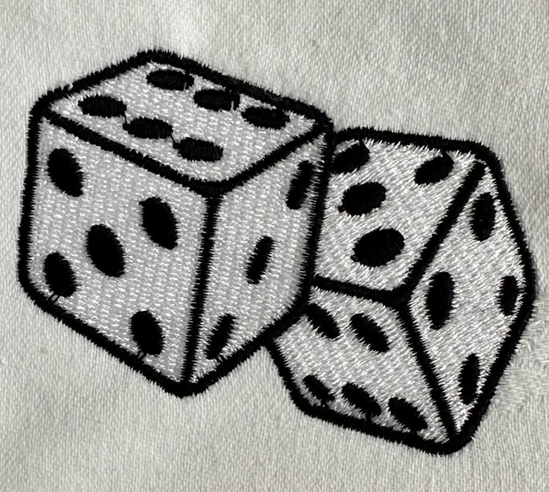 Dice Machine Embroidery Design Emb File 5 Sizes and All Formats 1", 1.5 ...