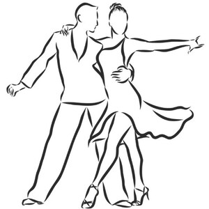 Ballroom Dancing Machine Embroidery Design. Emb File Cha Cha Latin ...