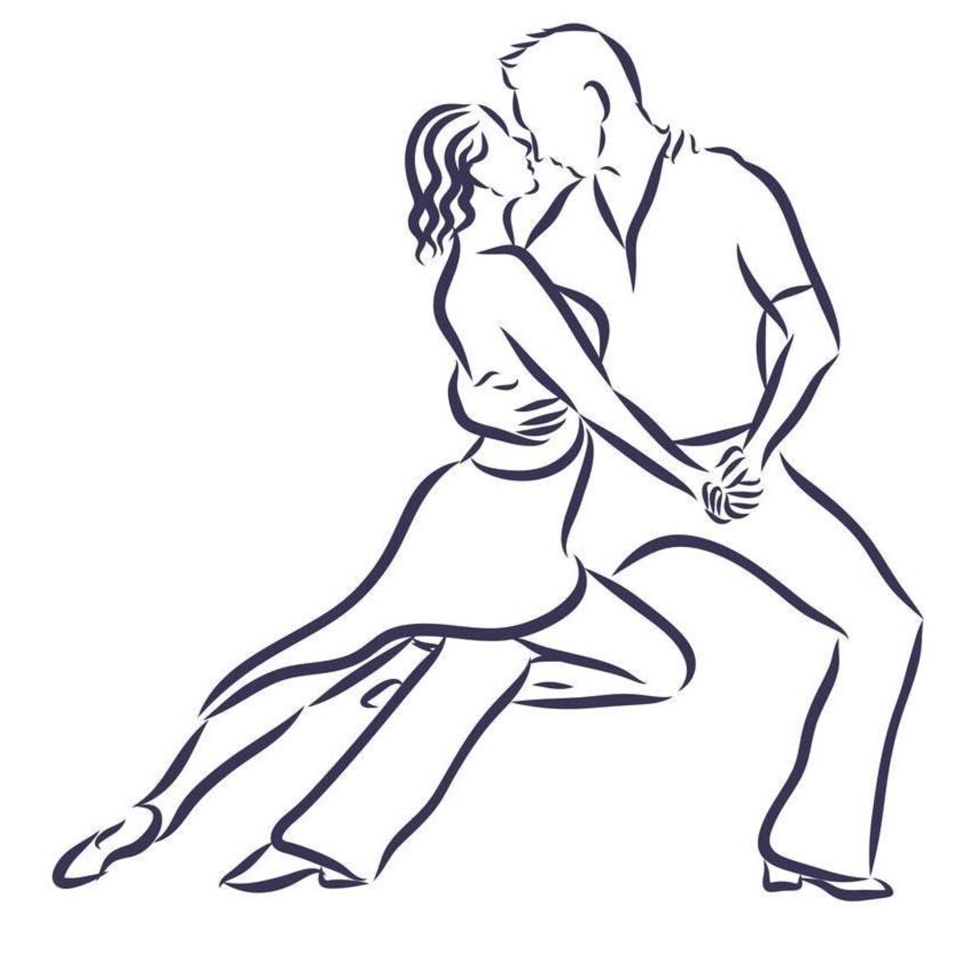 Ballroom Dancing Machine Embroidery Design Emb File Tango Couple 2 ...