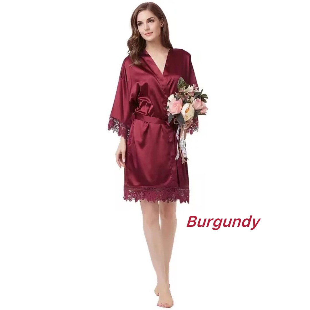 Burgundy Robes / Bride Squad Robes / Robes in Australia / Burgundy ...