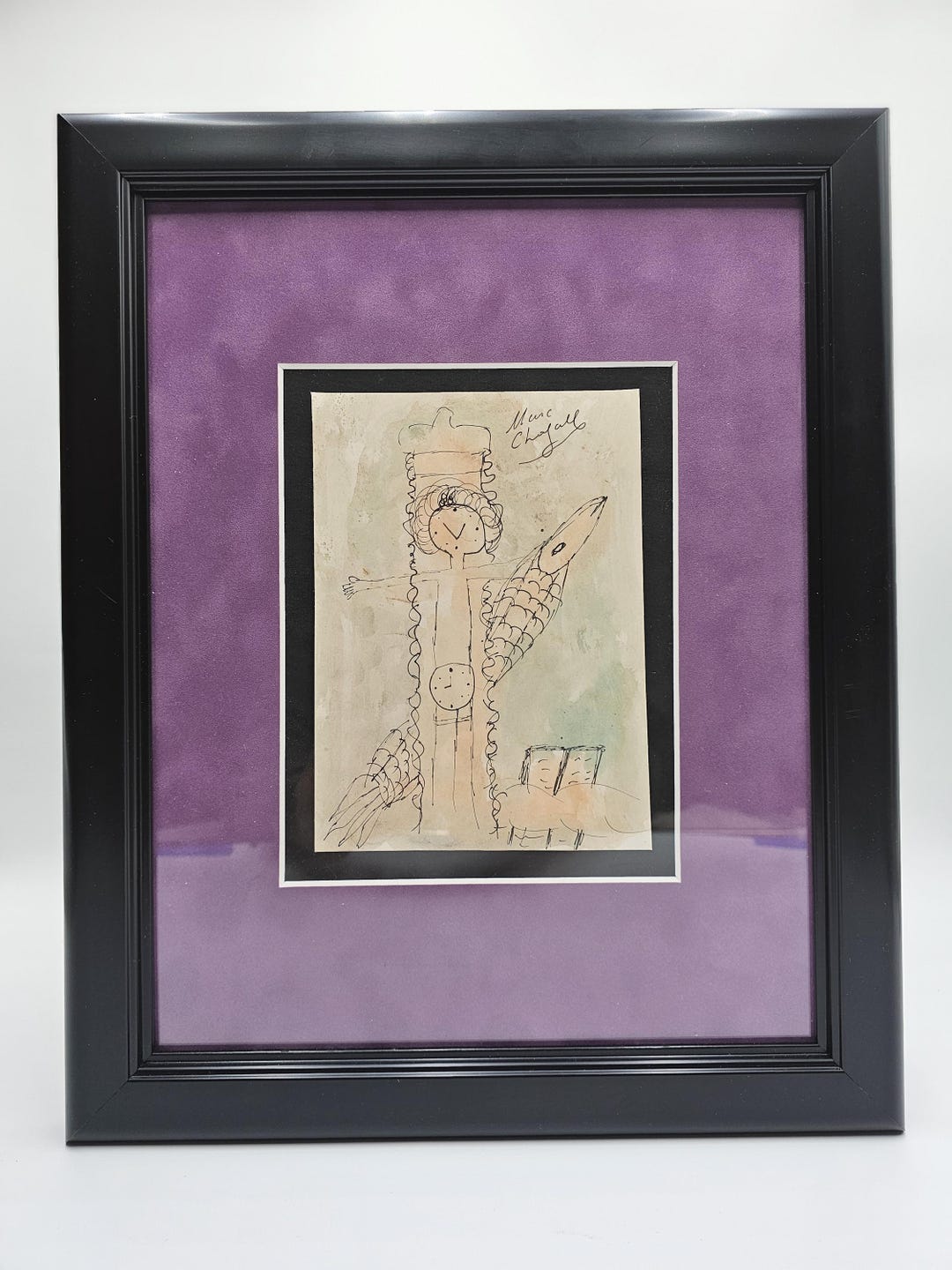 Marc Chagall Sketch With Letter of Authenticity - Etsy