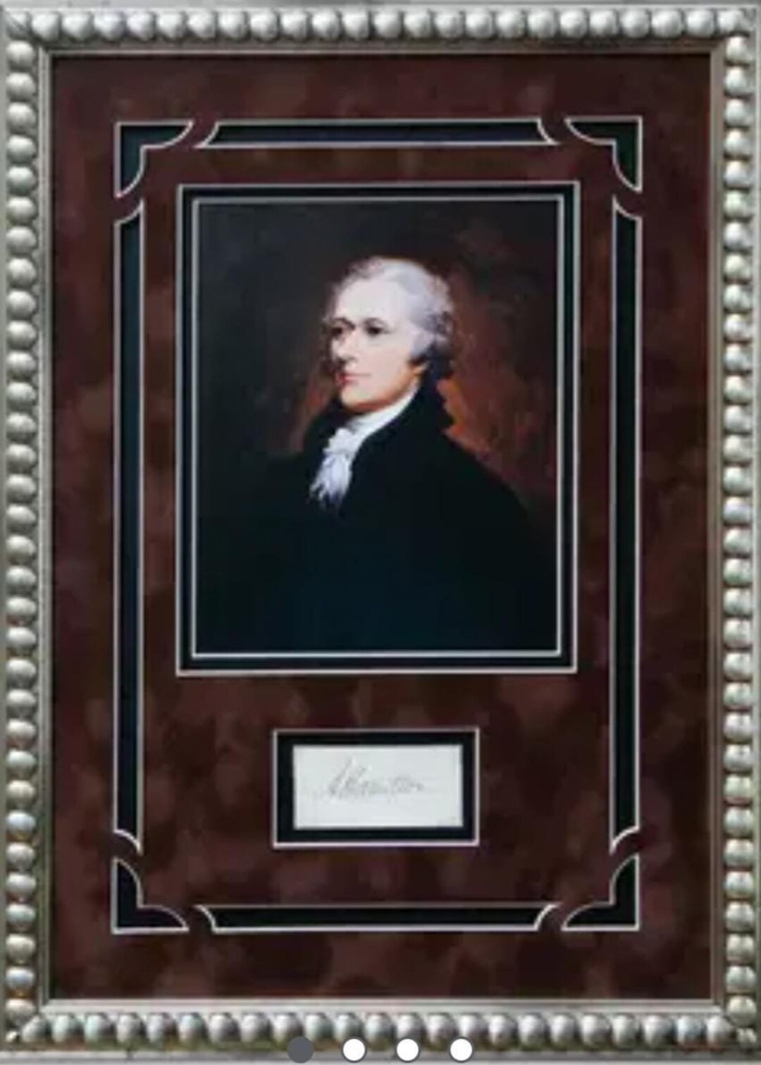 Original Alexander Hamilton Signature, Mounted, Framed and Certified ...