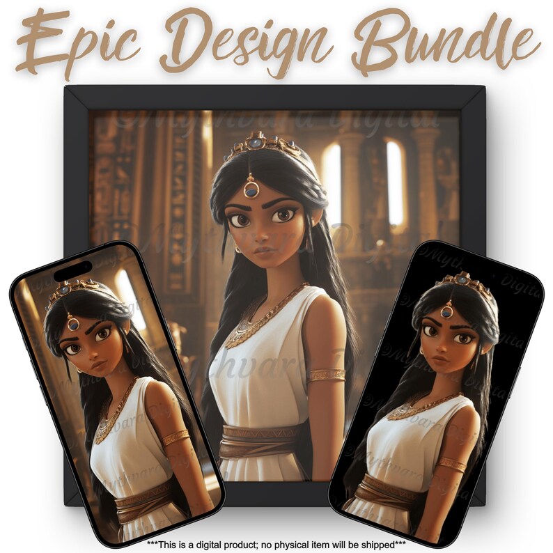 Egyptian Goddess of Magic Design Bundle, Ios & Android Wallpaper, Instant Digital Download, Isis ...