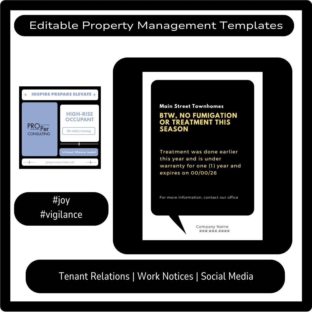 Work Notice - Fumigation, Pest Control Template - Etsy