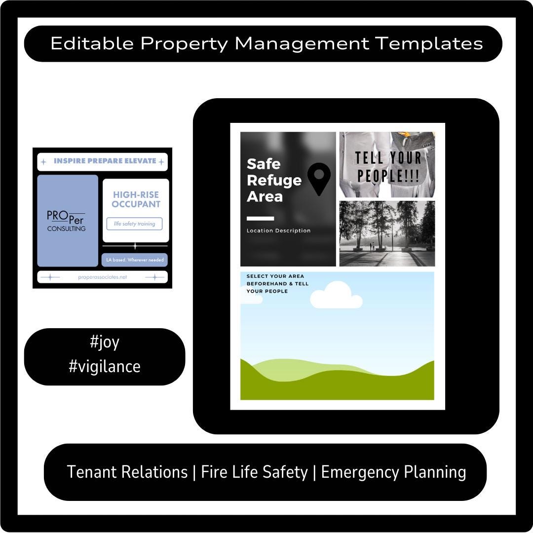 Fire Life Safety Safe Refuge Area Map Template - Etsy
