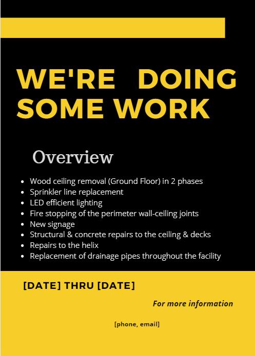 Work Construction Notice Template - Etsy