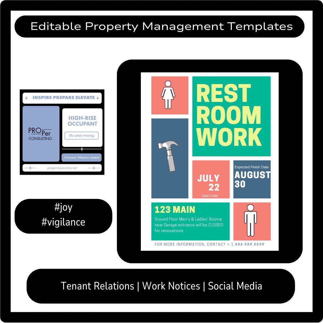 Work Notice Restroom Renovation Templates - Etsy