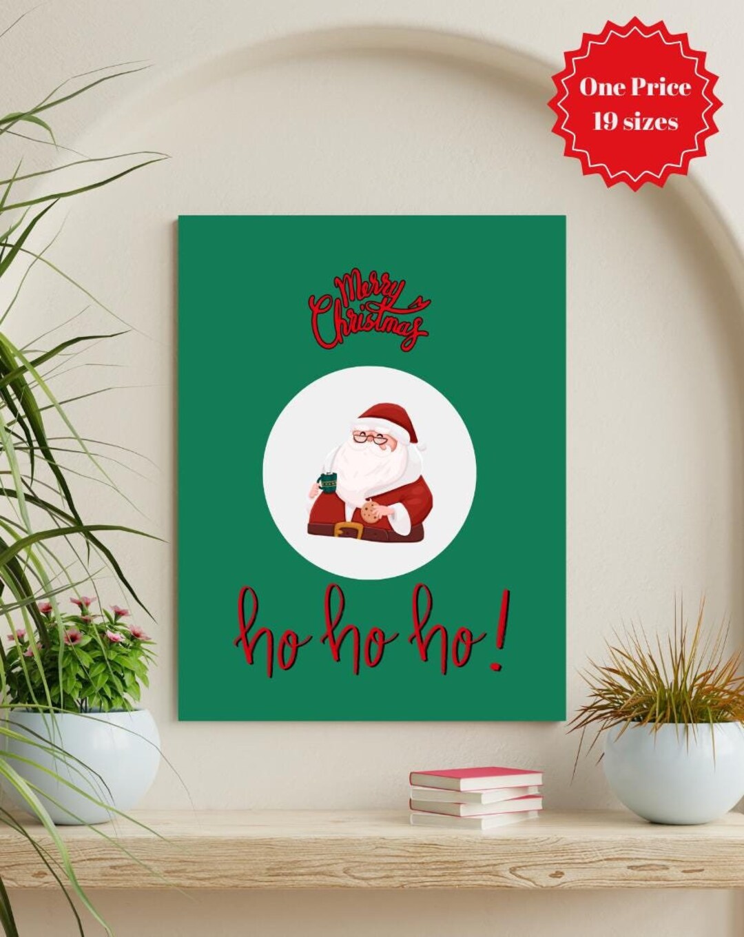 Christmas Printable Home Wall Art Decor , Santa , Print, Santa Claus ...