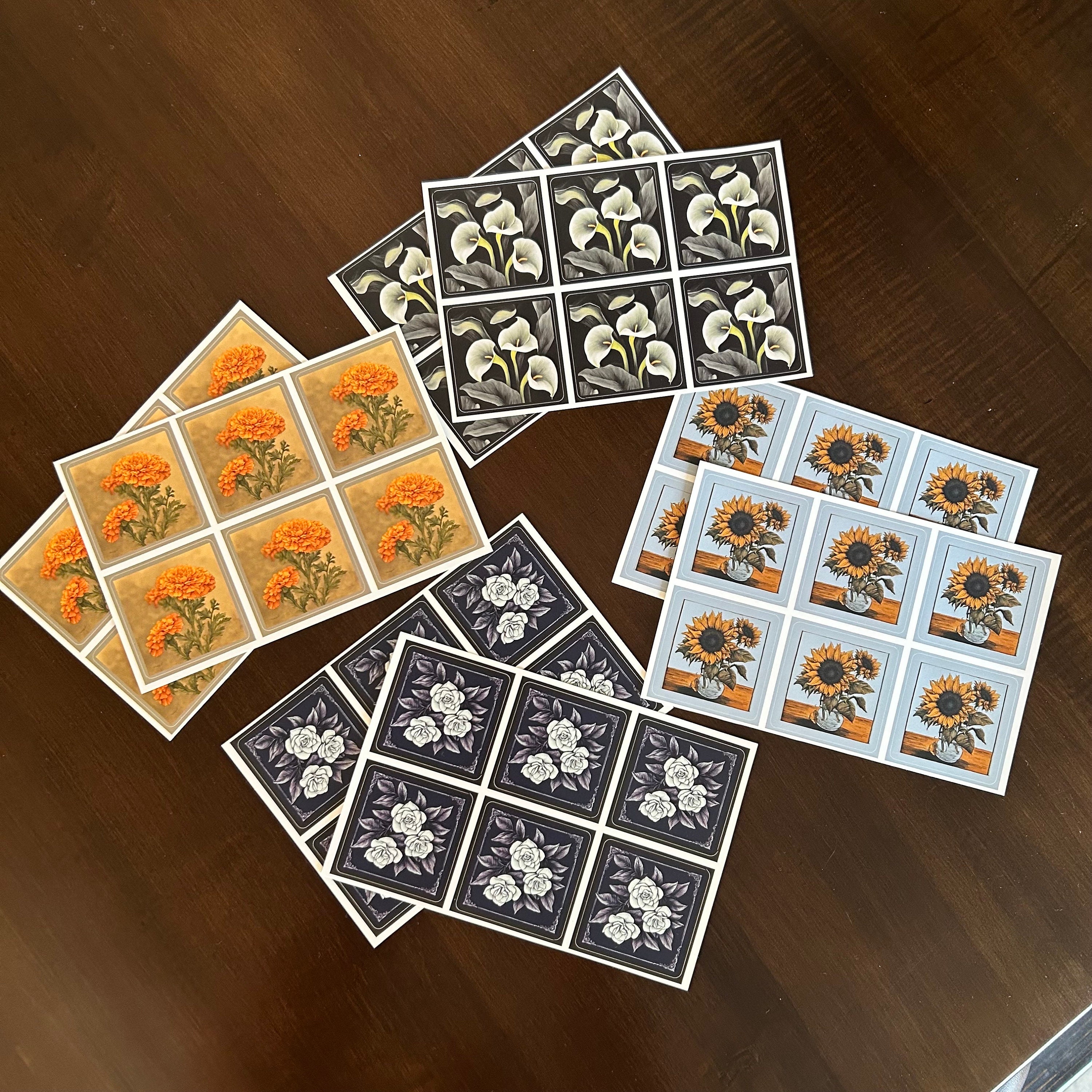 Floral Stationary Stickers Sheet of Six *calla Lily* - Etsy