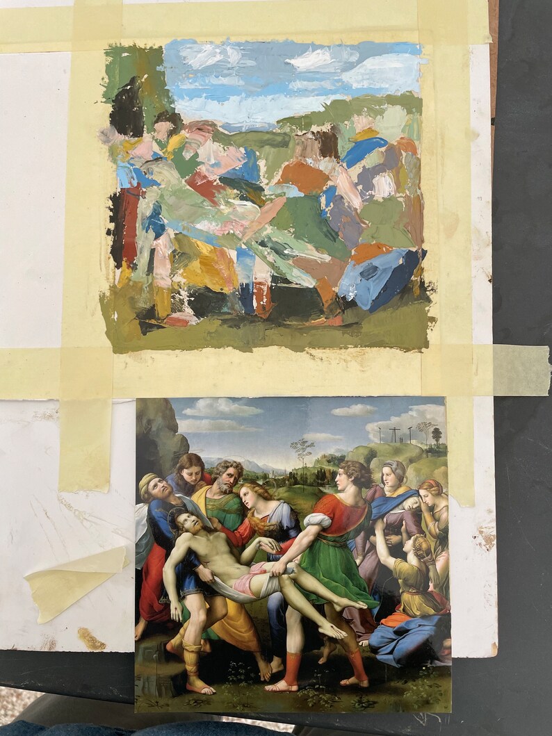 Deposition Oil Painting on Paper * Raphael * - Etsy