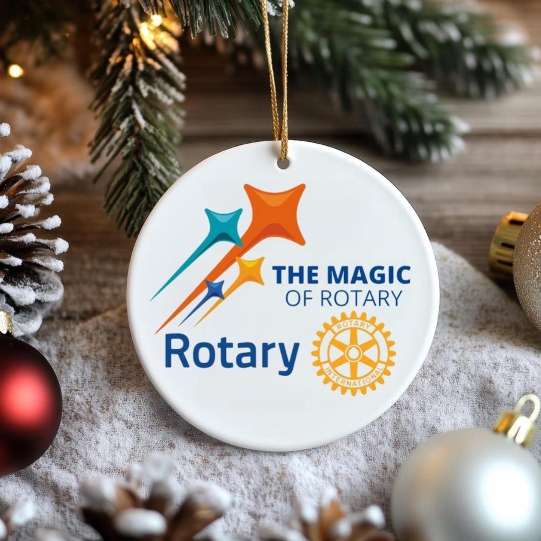 Rotary Themed Ceramic Ornament - Etsy