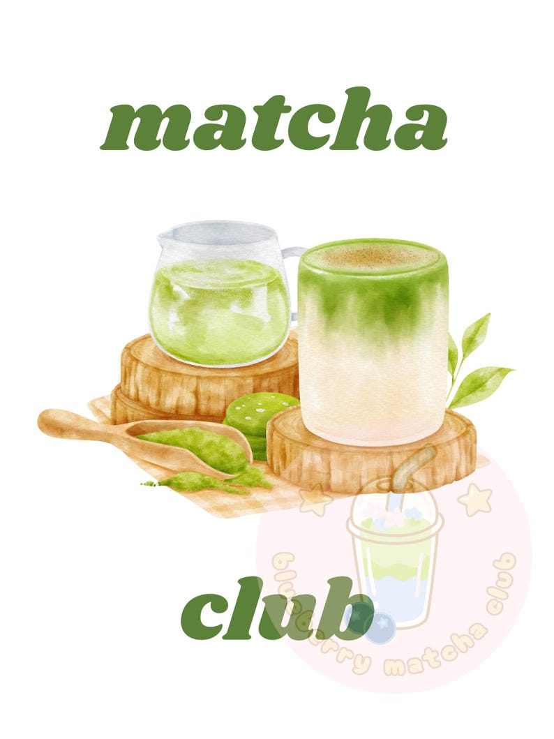 Matcha Club Digital Download Poster 18"x24", Matcha Lovers, Matcha ...
