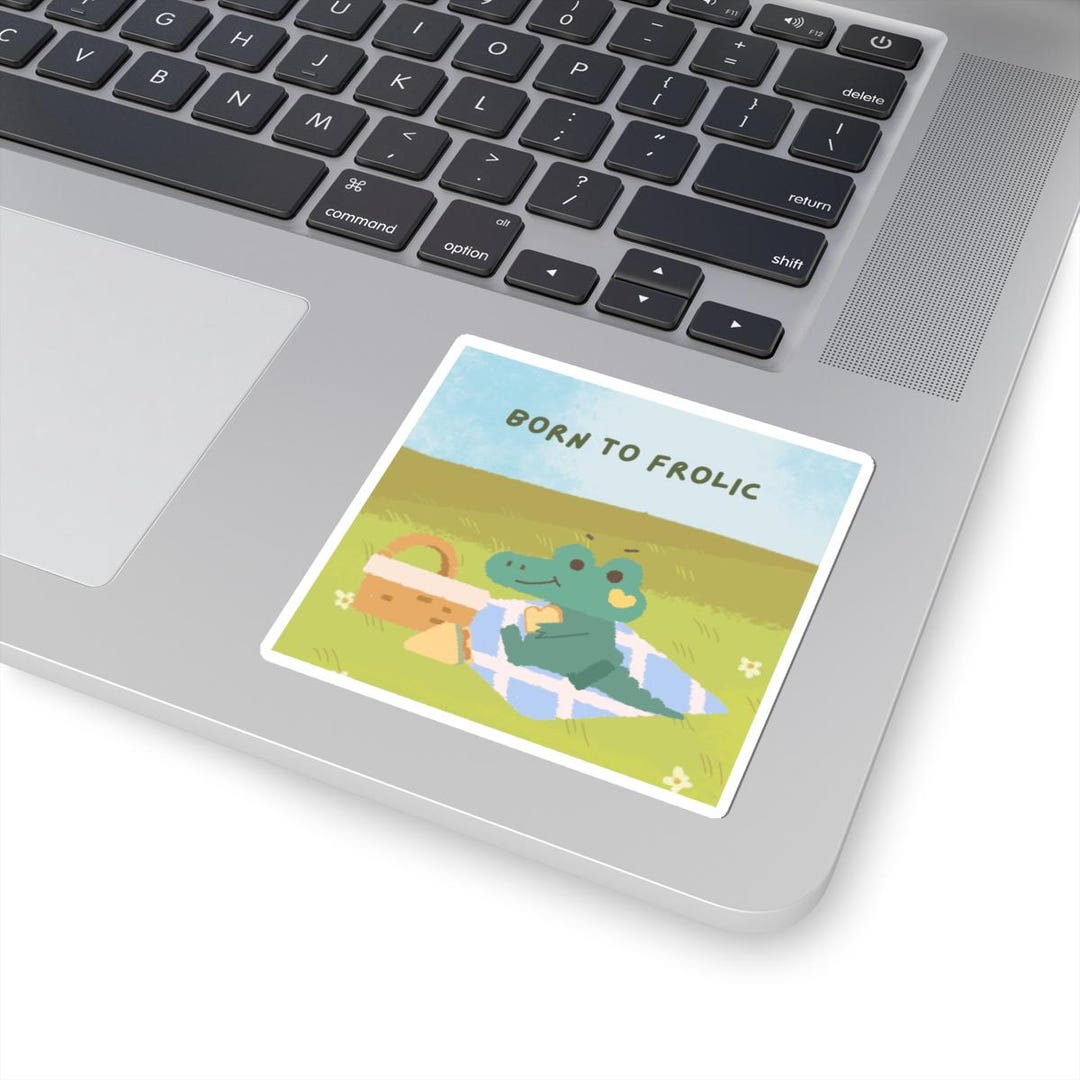 Cute Alligator Kiss-cut Sticker - Born to Frolic - Fun Jungle Decor ...