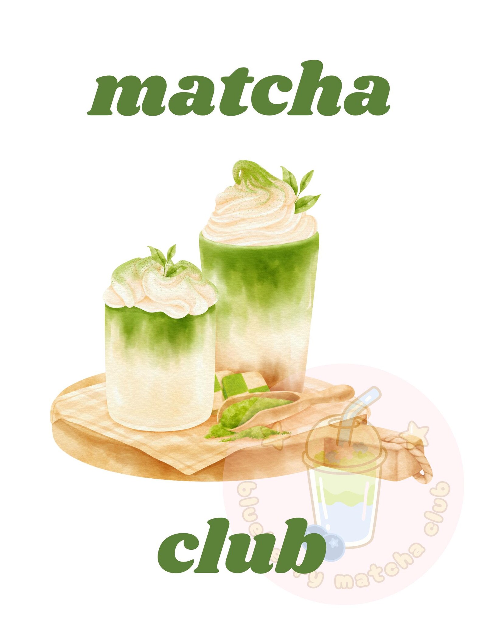 Matcha Club Digital Download Poster 18"x24", Matcha Lovers, Matcha ...