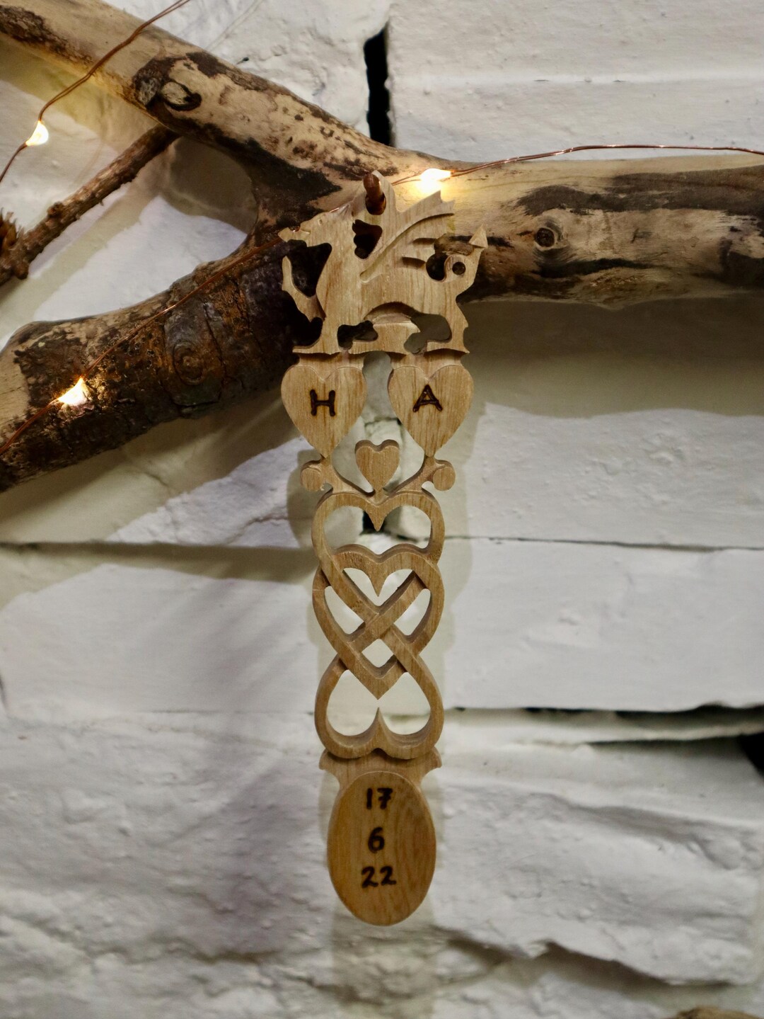 Welsh Dragon Love Spoon / With Personalised Engraving - Llwyau Caru ...