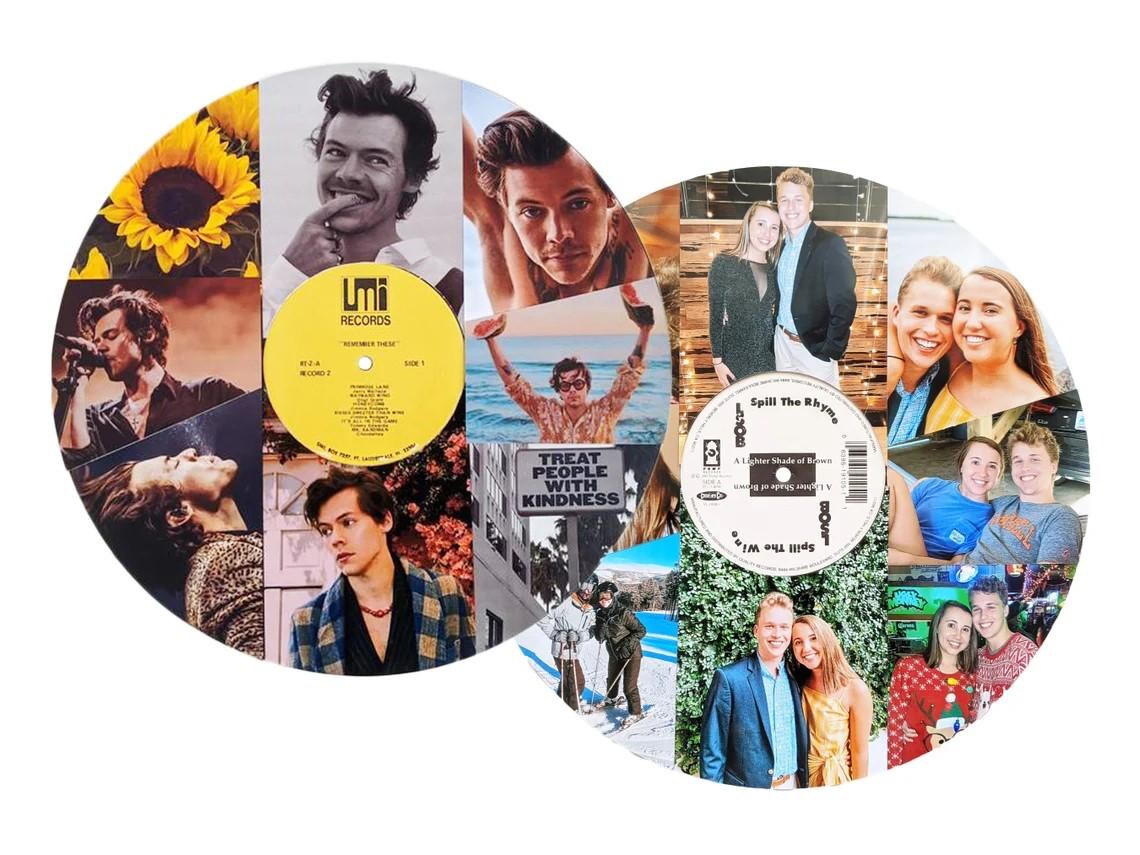 CUSTOM TO ORDER Vinyl Record Photo Collage - Vintage Vinyl - Wall Art ...