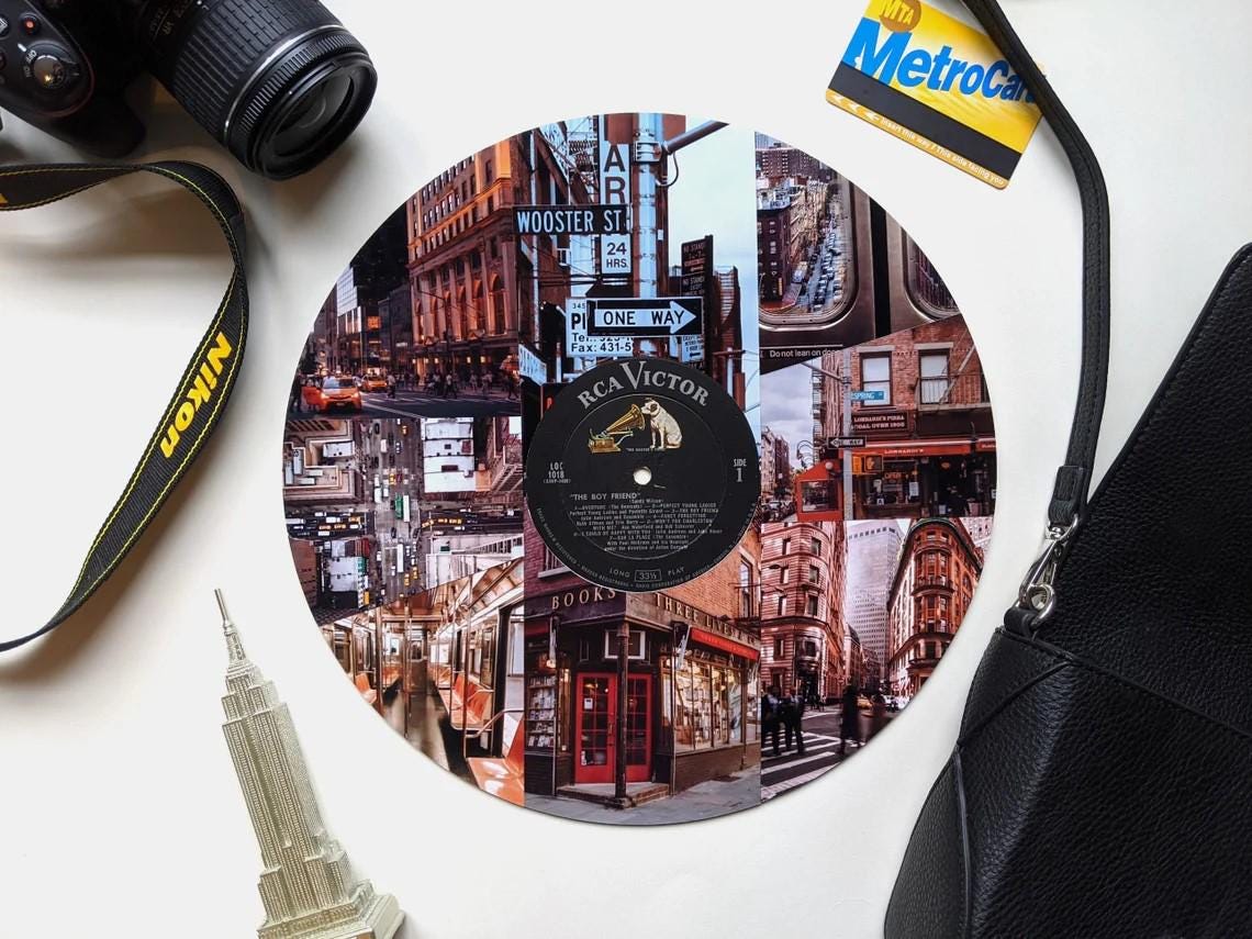 CUSTOM TO ORDER Vinyl Record Photo Collage - Vintage Vinyl - Wall Art ...