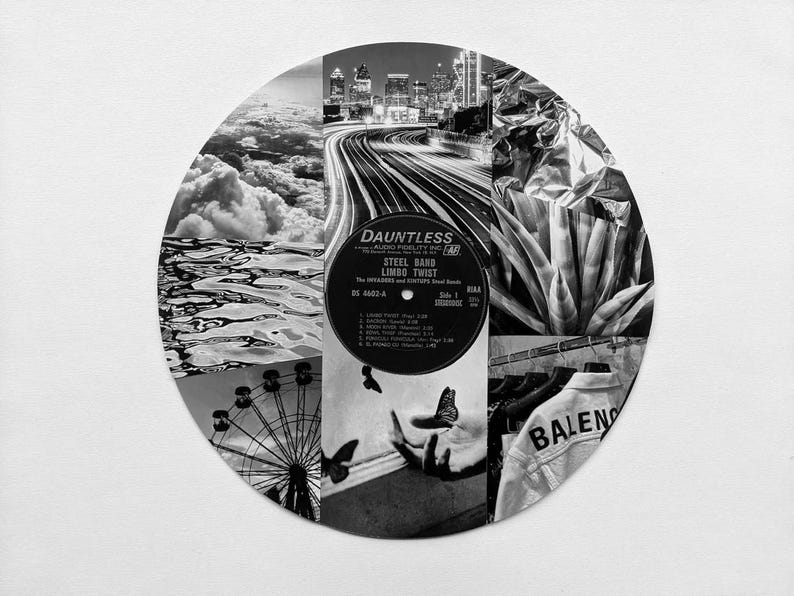 CUSTOM TO ORDER Vinyl Record Photo Collage - Vintage Vinyl - Wall Art ...