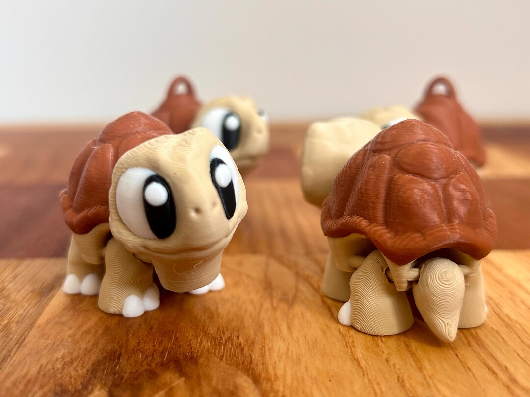 3D Printed Articulated Tortoise Toy: Poseable Desk Pet - Etsy UK