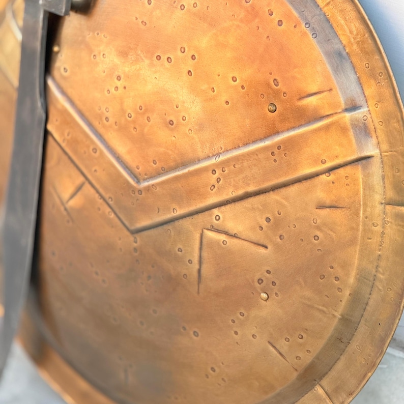 Medieval 300 Spartan Shield With Sword King Leonidas War Shield Metal Shield Larp/cosplay ...