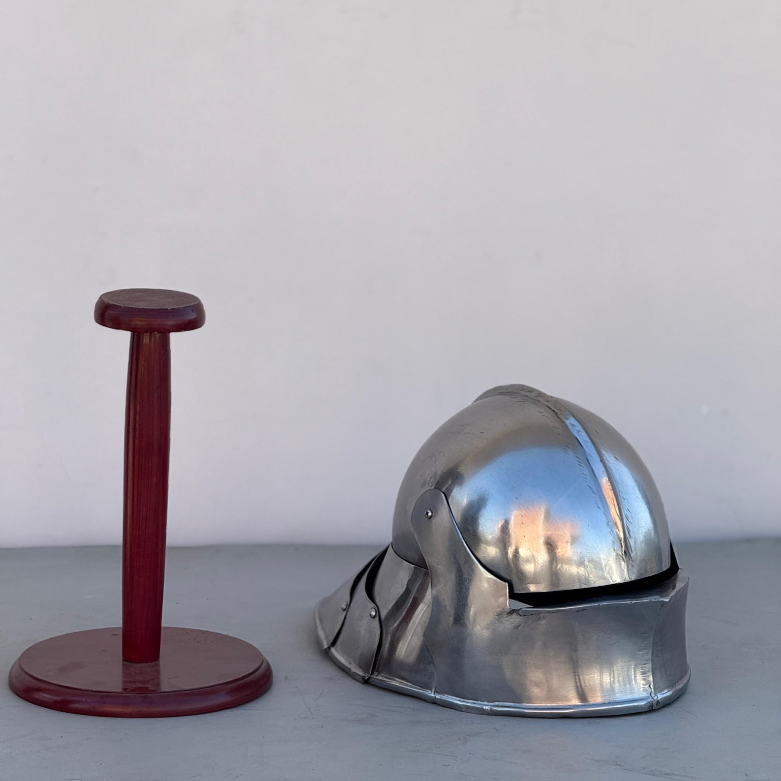 Medieval Knight Steel German Sallet Helmet With Long Tail- Larp Knight ...