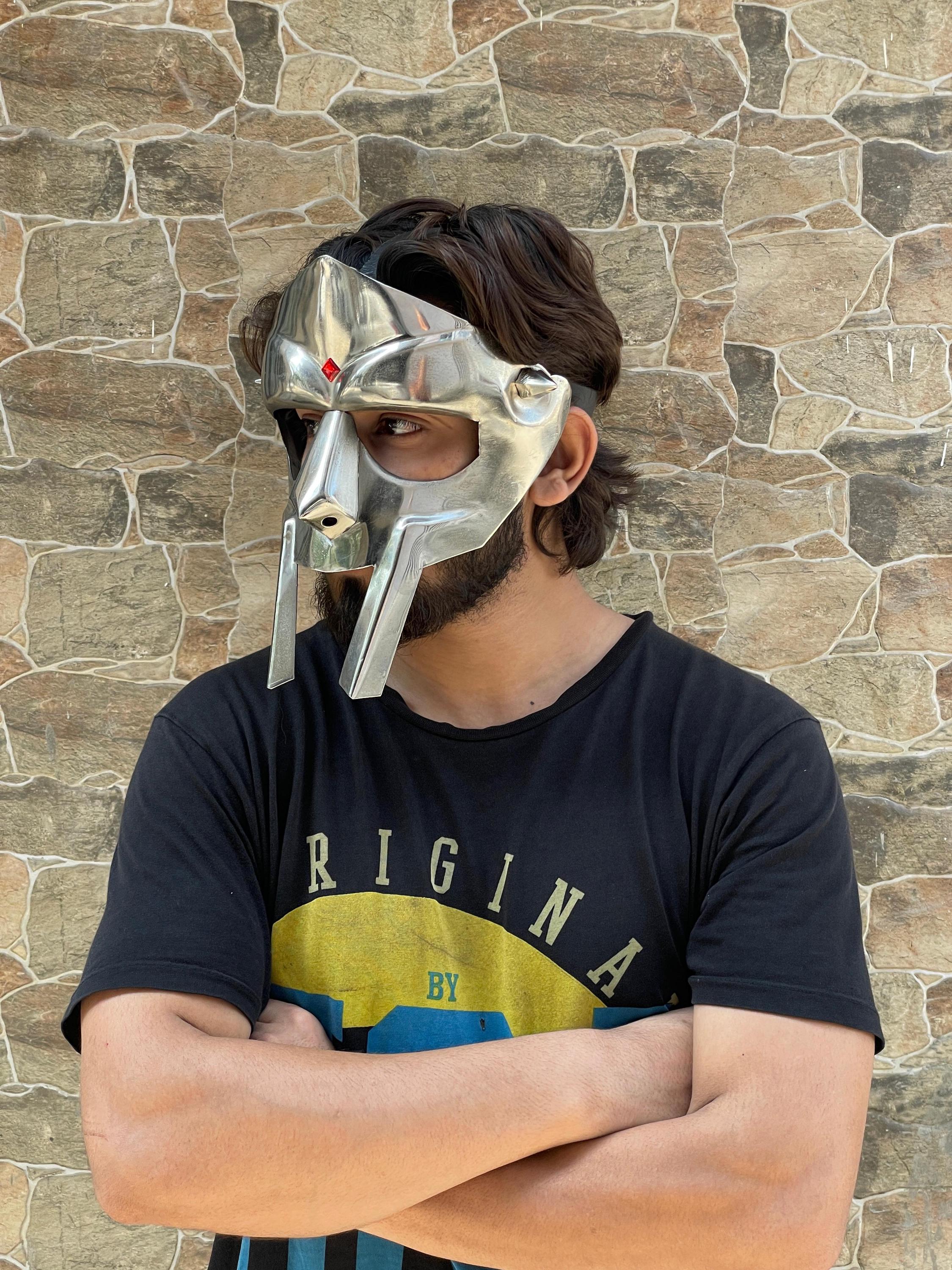MF DOOM Mask Mad Villan Gladiator Face Mask Mad-villain Steel Face ...