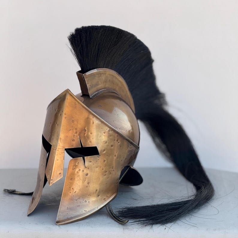 Handmade King Leonidas Spartan Helmet With Display Stand - Etsy