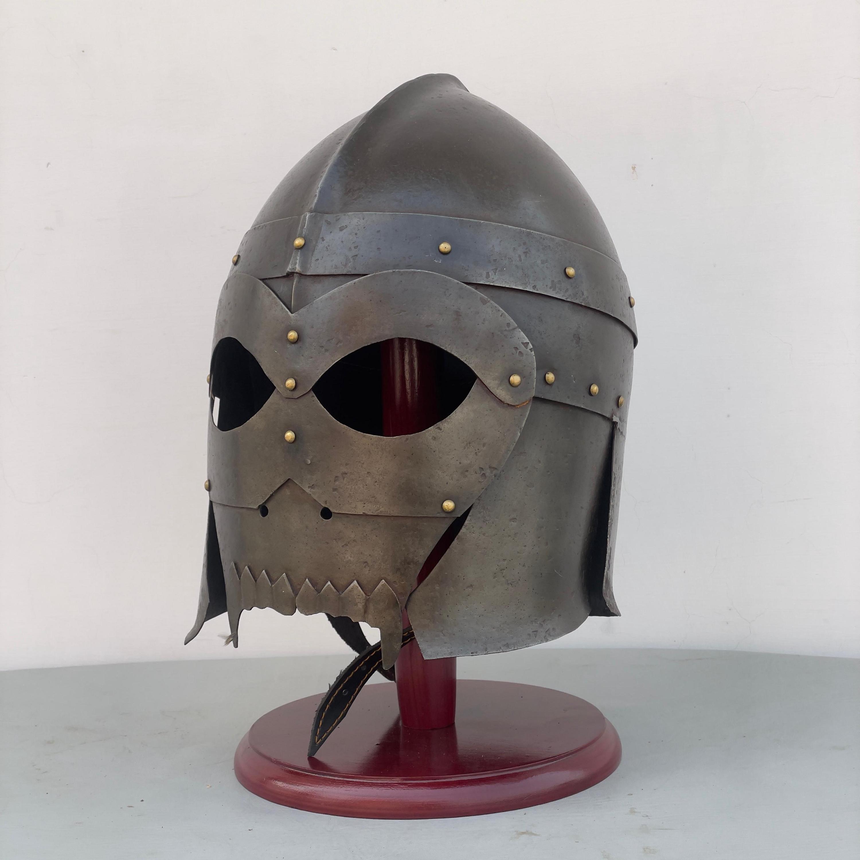 Dark Knight Fantasy Helmet-skull Viking Helmet-sutton Hoo Helmet-larp ...