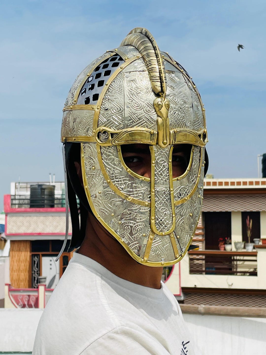 Medieval Vendel Valsgrade Helmet Warrior Knight Helmet- Cosplay Armor ...