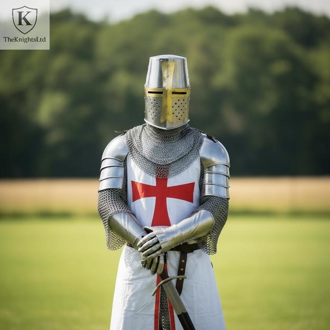 Medieval Knight Templar Full Body Armor Suit-historical Reenactment ...