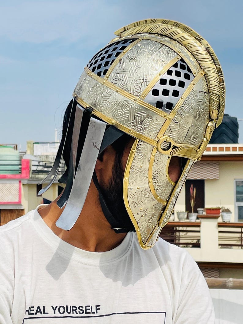 Medieval Vendel Valsgrade Helmet Warrior Knight Helmet- Cosplay Armor ...