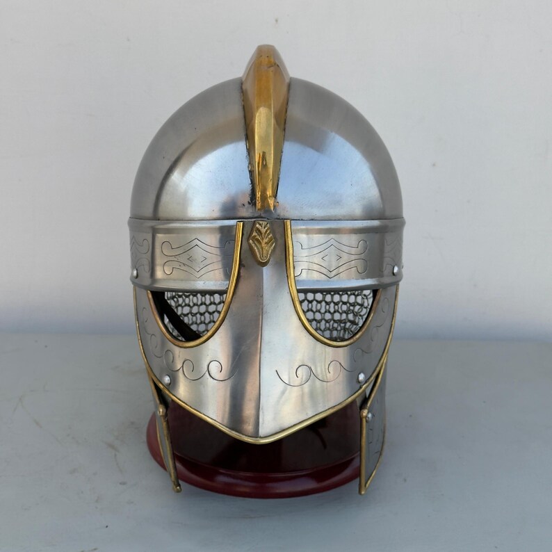 Medieval Knight Viking Chainmail Wolf Helmet-viking Norse Helmet-larp ...