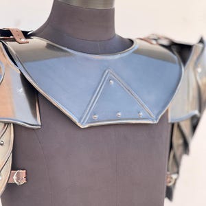 Medieval Black Undead Pair of Pauldrons With Gorget Armor Larp Armor ...