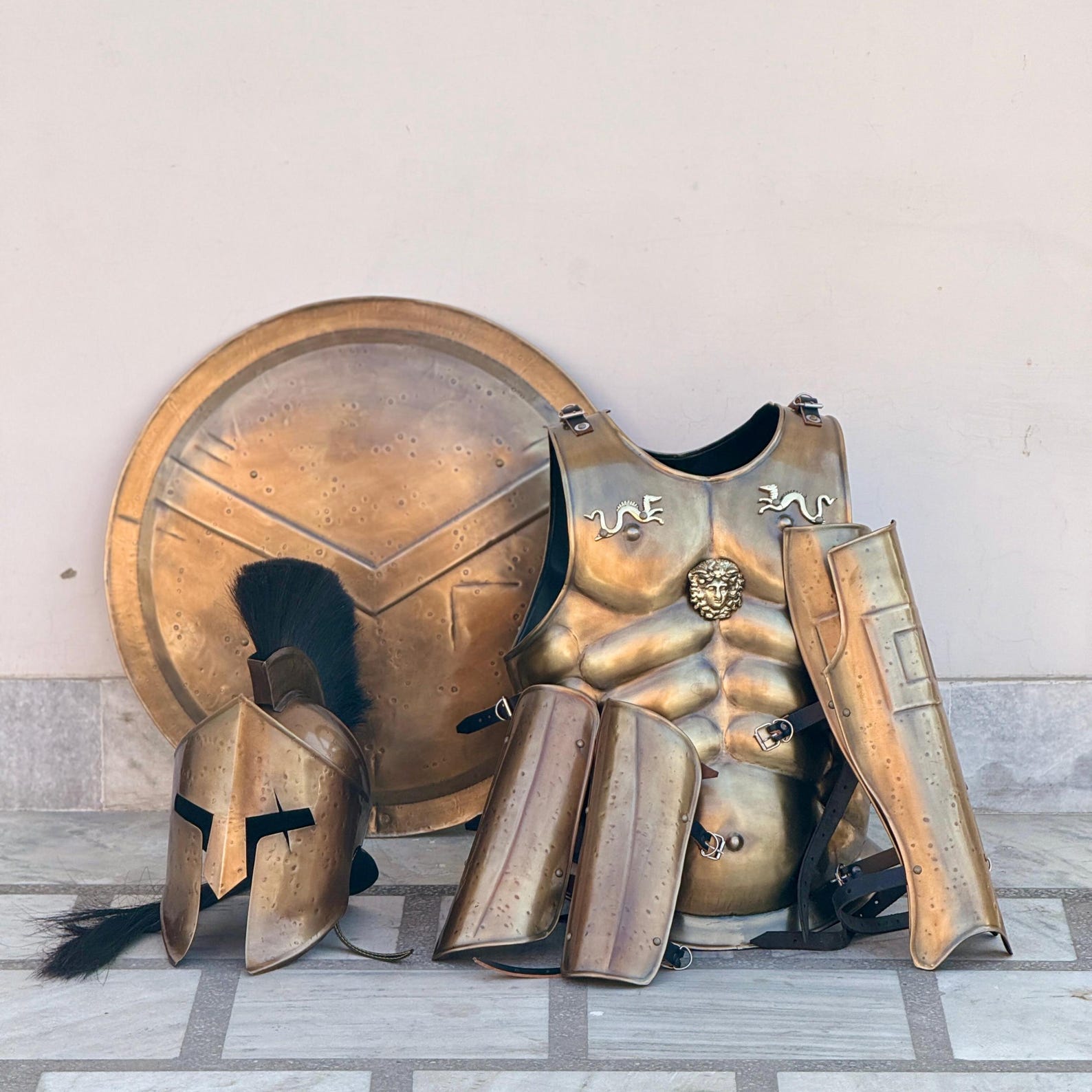 Full Muscle Spartan Set/king Leonidas 300 Spartan Set/medieval Greek ...