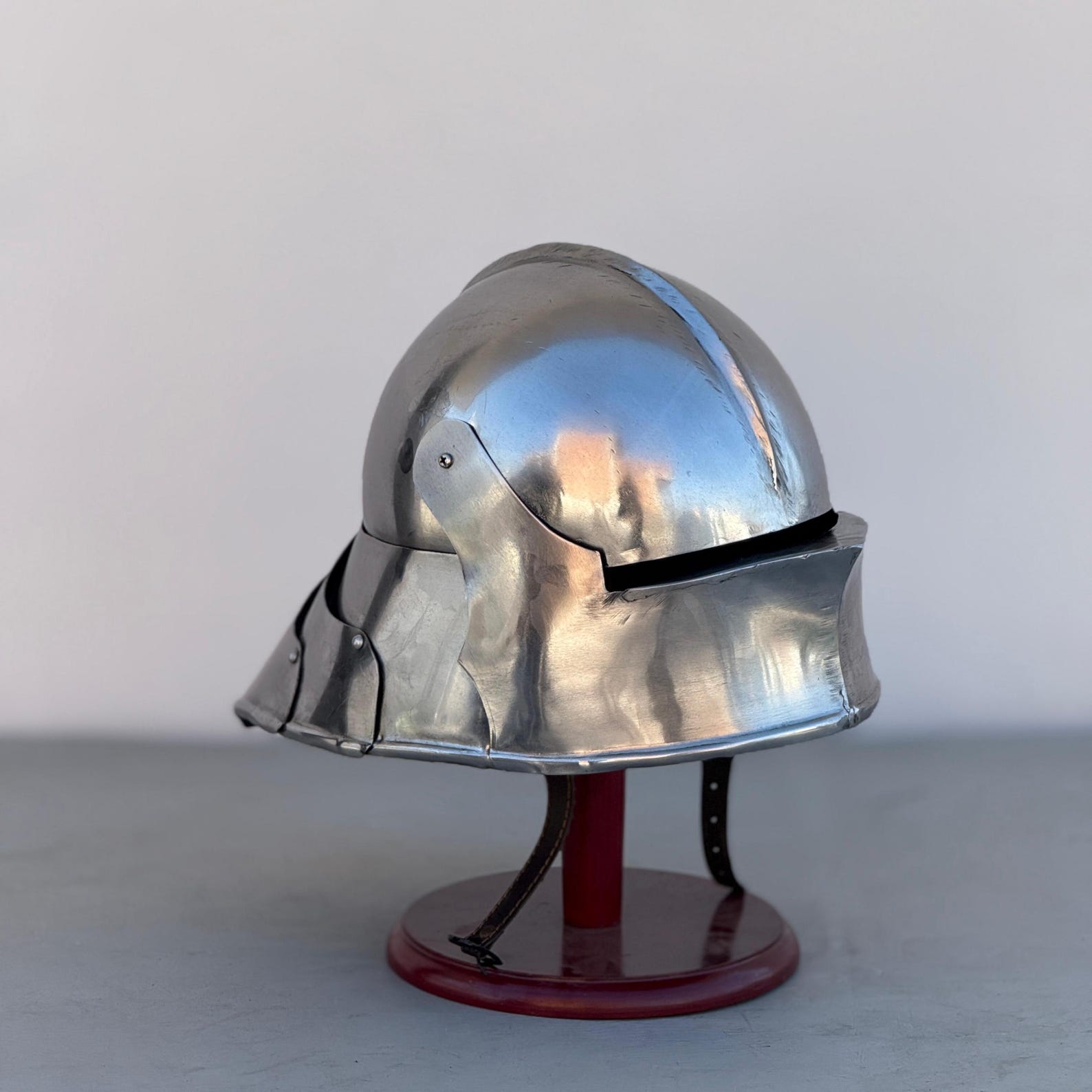 Medieval Knight Steel German Sallet Helmet With Long Tail- Larp Knight ...